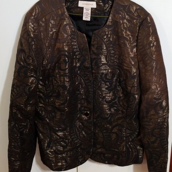 Covington | Jackets & Coats | Covington Jacket Lin Brown W Gold ...